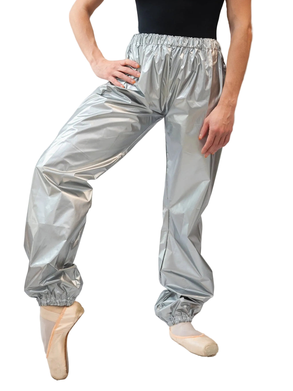 Laminate Silver Dance Trash Bag Pants MP5003 - Atelier della Danza MP