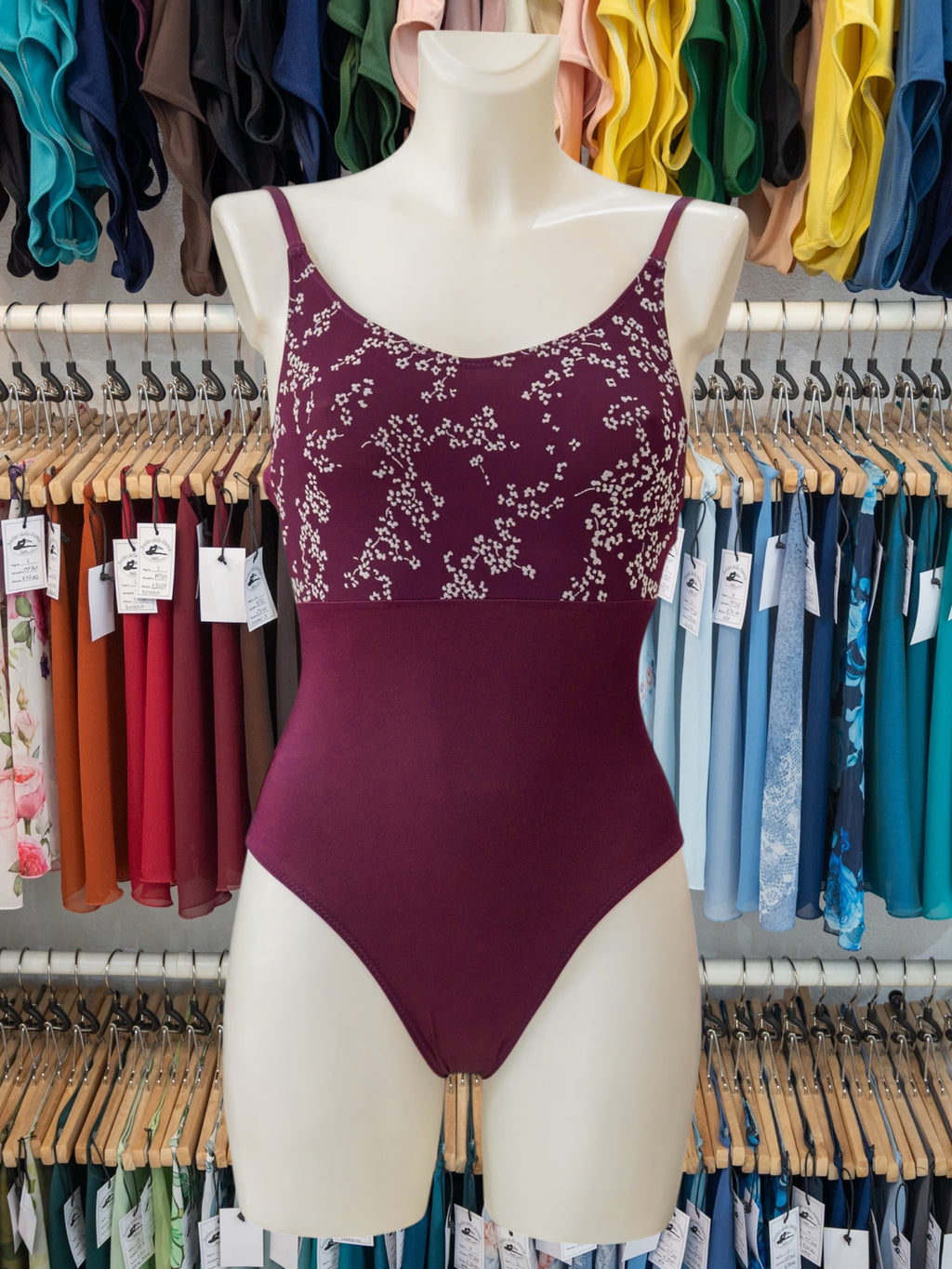 Plum Spaghetti Straps Dance Leotard MP640 - Atelier della Danza MP